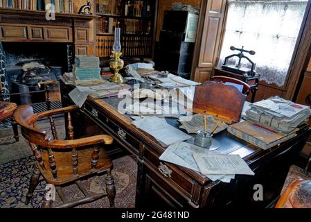 Interior of an old english office - Beamish Village, Durham County ...