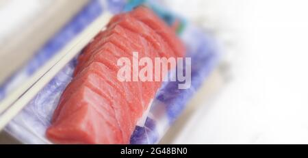 Otoro tuna is the best part of tuna belly. Delicious eight Japanese ...