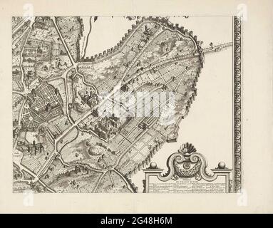 Plattegrond van de Stad Rome; New plants and raised of the city of Rome ...