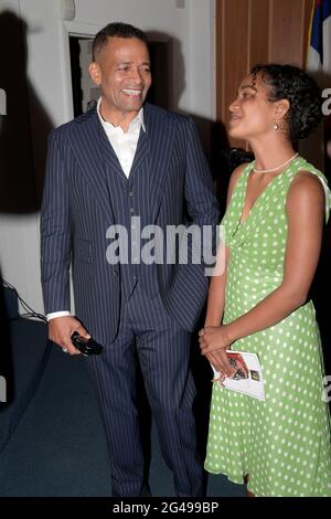 Director Mario Van Peebles and Michael Michele on the set of the movie ...