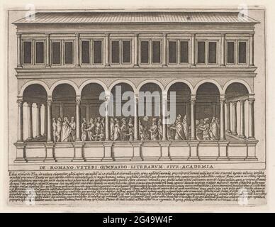 The ancient Roman gymnasium in Rome, Giacomo Lauro, 1612 - 1628 print ...