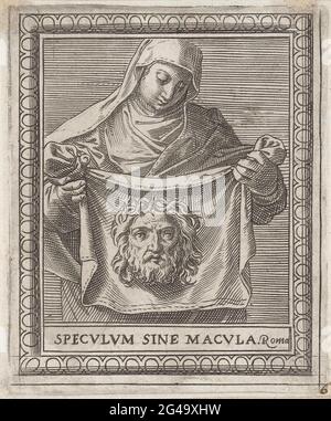 Holy Veronica with sweat cloth (Sudarium) with face of Christ, Agostino ...