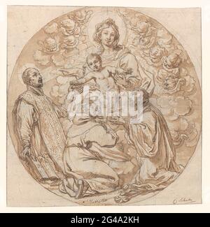 Maria with child worshiped by H. Ignatius van Loyola, H. Franciscus ...