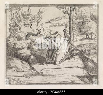 Moses in front of the burning bush, Peter Pereny, preface and entrance ...