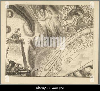 Large map of the siege of Namur, 1695, 1695 print Large unassembled map of the siege of Namur by ...