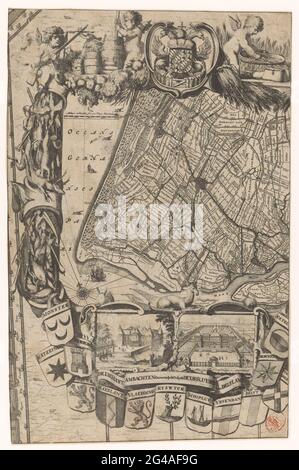 Map of the Delfland Water Board, with Delft and the surrounding area ...