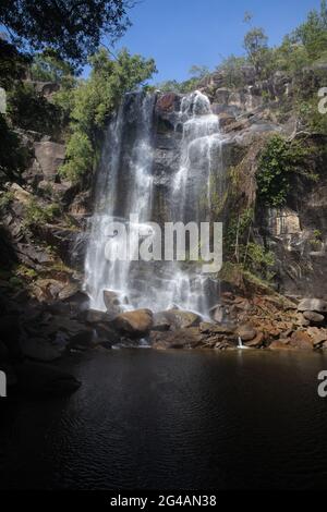 Trevathan Falls is a majestic and isolated fresh water waterfall ...