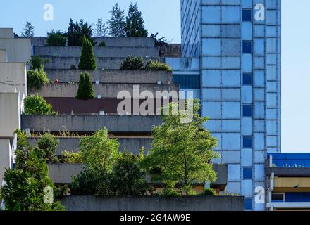 Pyramid shaped architectural house built on a mountain Stock Photo - Alamy