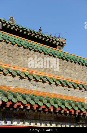 View of roofs in the Imperial Palace Museum in Shenyang, China Stock ...