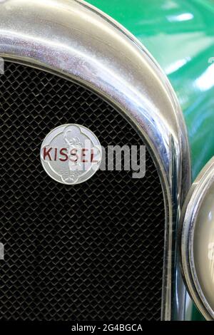 A Kissel Car front end grill and logo. Kissel Motor Car Company ...