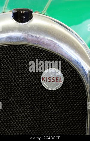 A Kissel Car front end grill and logo. Kissel Motor Car Company ...