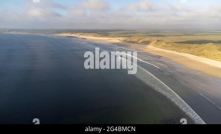 Aerial view of Dunnet Bay beach, Caithness, Scotland Stock Photo - Alamy