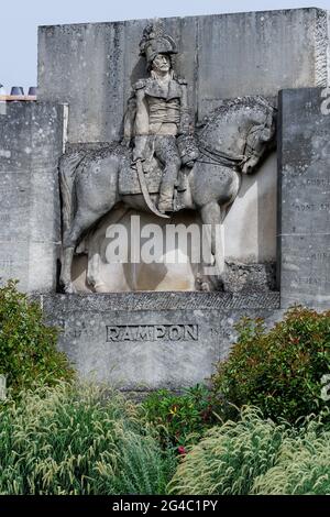 Statue of General Antoine-Guillaume Rampon, Tournon, Rhône Valley, AURA ...