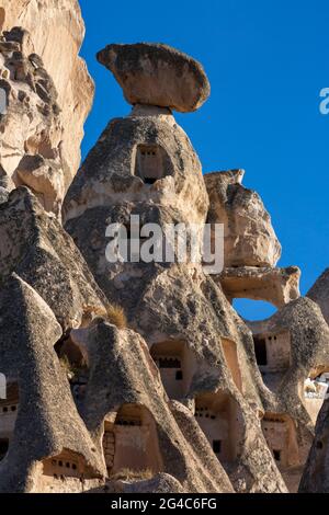 Fairy Chimney Rock Formations of Love Valley, Near Goreme, in Summer ...