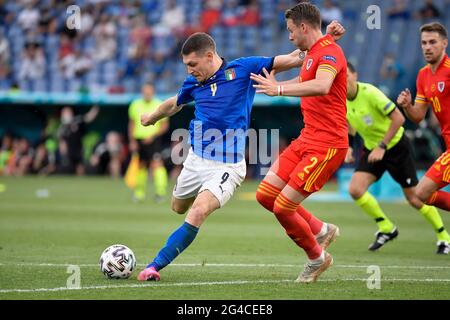Andrea Belotti (Italy) Chris Gunter (Galles) during the Uefa "European ...