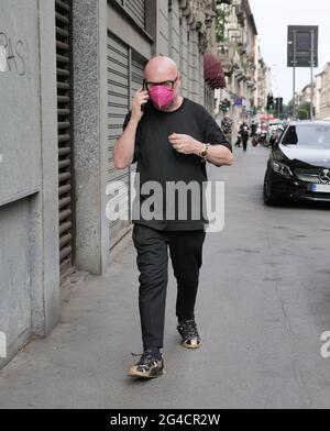 Domenico Dolce walking in the street after Dolce & Gabbana fashion show ...