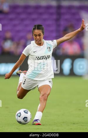 June 20, 2021: NJ/NY Gotham FC goalkeeper KAILEN SHERIDAN (1) directs ...