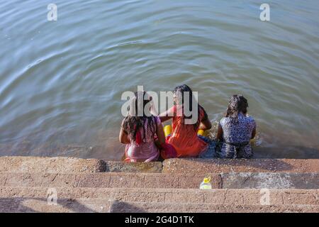 The spiritual, holy sacred Koti Tirtha water tank at Gokarna, Karnataka ...