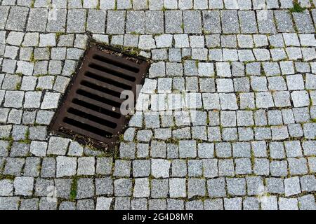 cobblestone with drainage Stock Photo - Alamy