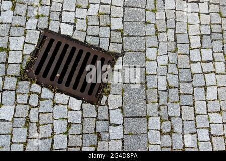 cobblestone with drainage Stock Photo - Alamy