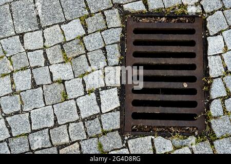 cobblestone with drainage Stock Photo - Alamy