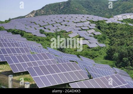 photovoltaic panels in mountainous areas Stock Photo - Alamy