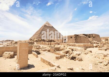 Pyramid of debris in the ruins of the ancient city of Troy. [automated ...