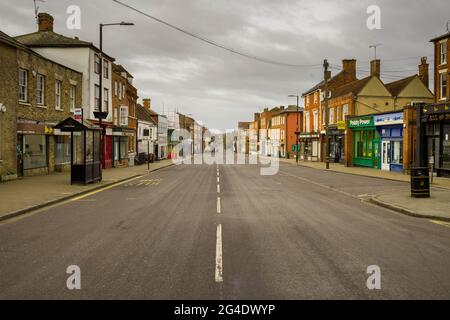 Witham town centre Newland Street sign depicting historical features ...