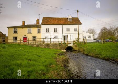 White Colne Mill Stock Photo - Alamy