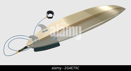 Individual parts and structure of the components of a surfboard for ...