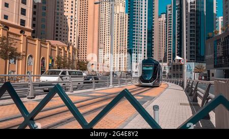 Amazing futuristic cityscape, skyline of Dubai, UAE Stock Photo - Alamy