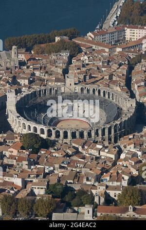 Bird's eye view of Arles, France Stock Photo - Alamy
