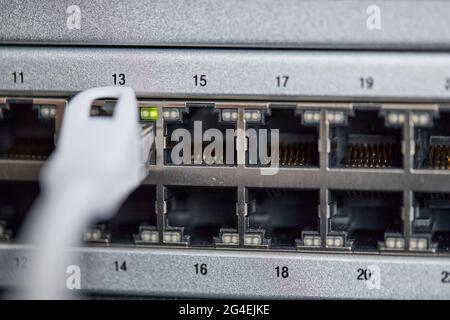 internet router plug close up photo Stock Photo - Alamy