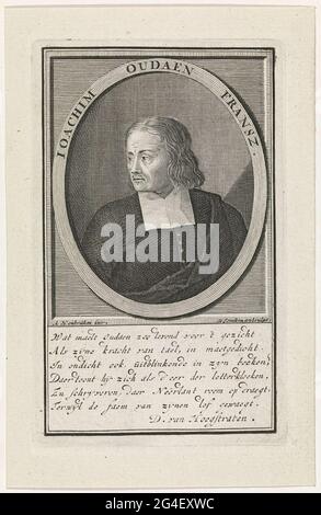 Bust portrait of the historian Joachim Oudane, with BEF. The portrait ...