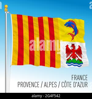 PACA regional flag, France, vector illustration Stock Vector Image ...