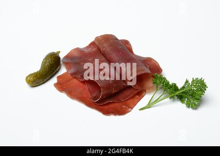 Buendner dried meat, Buendnerfleisch Stock Photo - Alamy