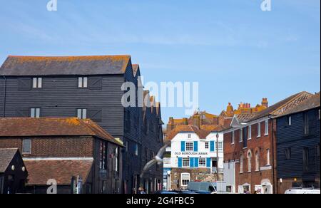 The quayside at Rye in Kent, England. Image taken at low tide. June ...