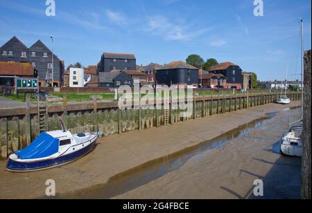 The quayside at Rye in Kent, England. Image taken at low tide. June ...