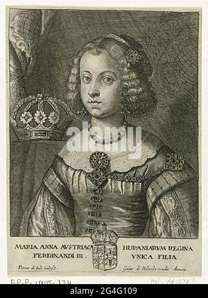 Bust portrait of Maria Anna of Austria, in richly decorated dress (more ...