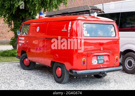 Old VW Camper Van Fire Engine Truck Campervan Stock Photo - Alamy