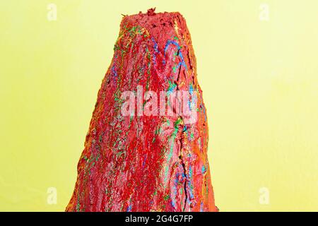 Volcanic clay model school projects. Children's school work. Volcano ...