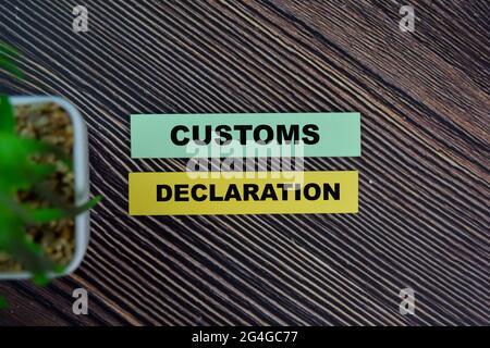 Customs Declaration Form Invoice Freight Parcel Concept Stock Photo - Alamy