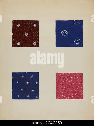 Materials from Quilt, c. 1936 Stock Photo - Alamy