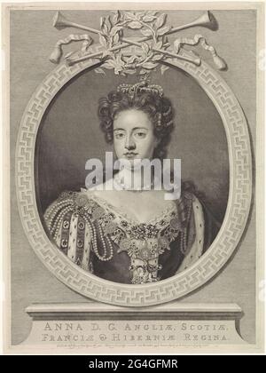Portrait of Anna Stuart, Queen of England, Pieter Schenk (I), After ...