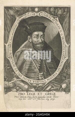 . Portrait of Gabriel Bethlen, Prince of Transylvania at the age of 39 ...