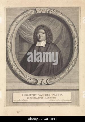 Portrait of Philippus van der Vliet, pastor in The Hague, portrait of ...