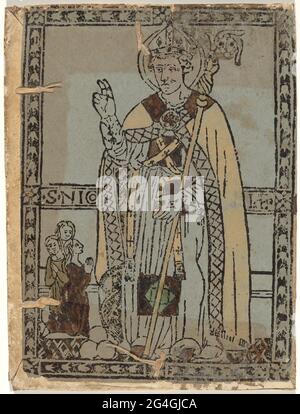 St Nicholas in bishops robes and St. George slaying a dragon. St ...