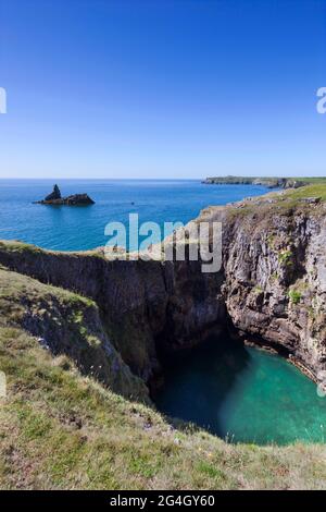 Church Rock, Bosherton, Pembrokeshire, Wales, United Kingdom, Europe ...
