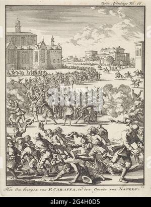 . Print at the top right labeled: Vyfde division fol: 128 Stock Photo ...