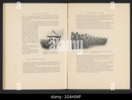 Tsar Nicolaas II compliments his officers during a parade in Krasnoye ...